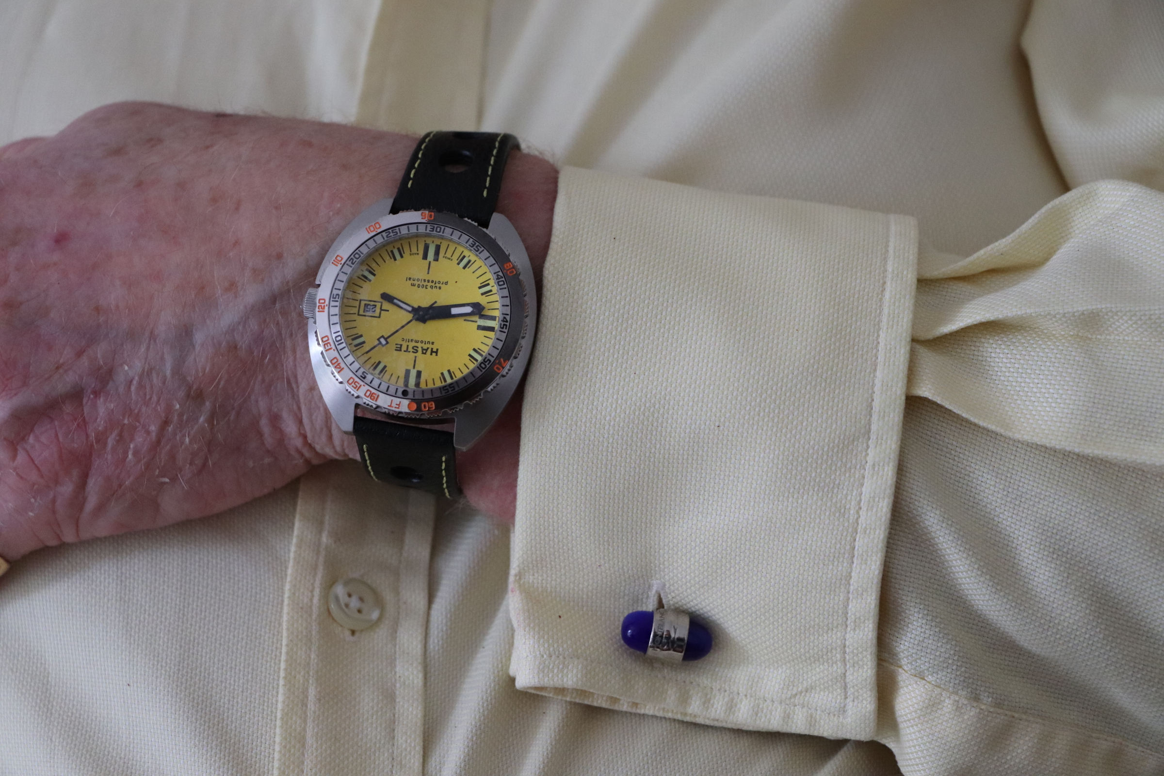 Haste Automatic Wristwatch – 2022, Black Leather Strap, 300m Water ...