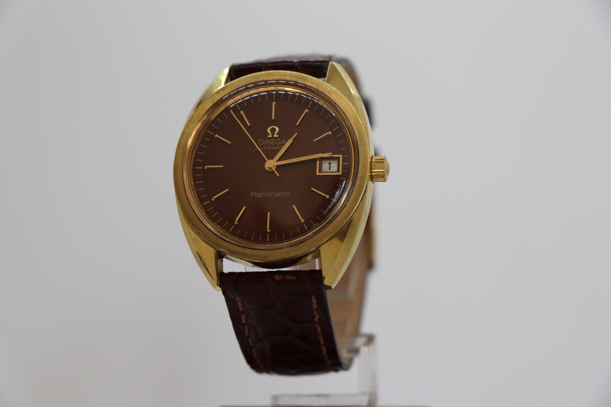 1974 Omega Ranchero Burgundy Dial, Gold-Plated Case, Automatic, 35mm ...